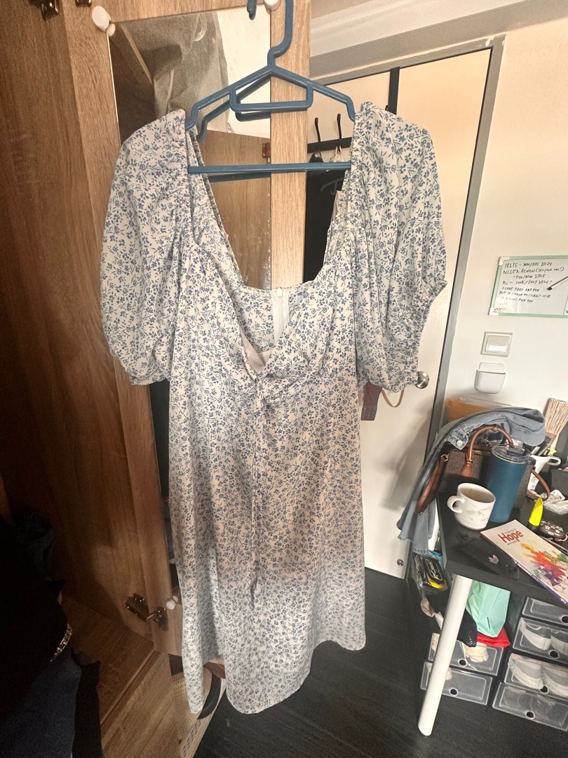 Another one Floral low neck dress, Women's Fashion, Dresses & Sets ...