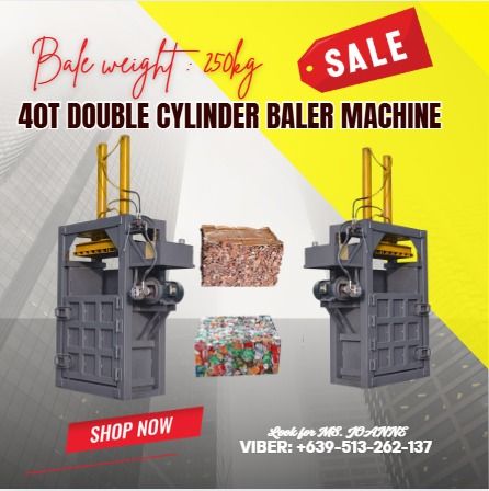 Baler Machine 40T Double Cylinder Bale Weight: 250kg, Everything Else ...