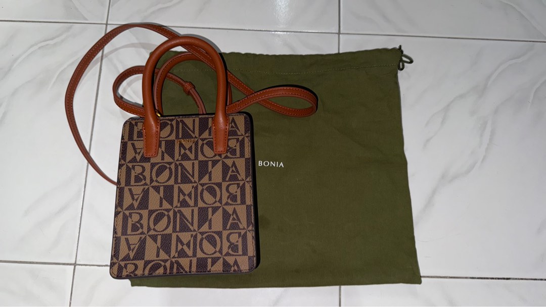 Bonia Monogram Mini Crossbody, Women's Fashion, Bags & Wallets, Cross ...