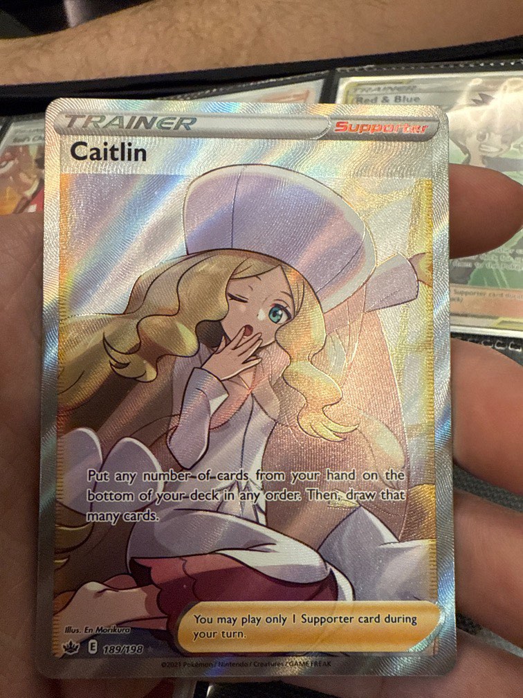 Caitlin 189/198 Full Art trainer card chilling reign Pokemon tcg cards ...