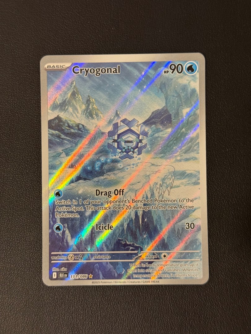 Cryogonal Illustration Rare - Pokemon TCG Black Bolt, Hobbies & Toys ...