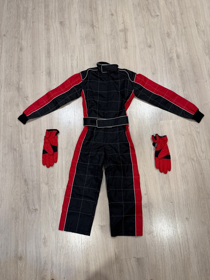 Go-Kart Racing Suit with Gloves, Men's Fashion, Coats, Jackets and ...