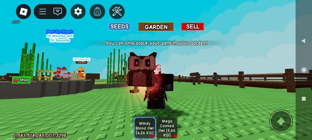 Grow a garden MEGA cooked owl and windy blood owl, Video Gaming, Video ...