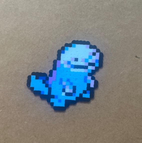 Handmade Pixel Quagsire Pokemon Fuse Bead Craft Melted beads Pixelated ...