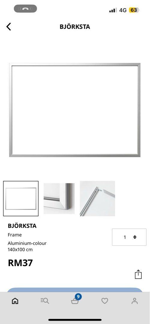 Ikea frame aluminium, Furniture & Home Living, Home Decor, Frames ...