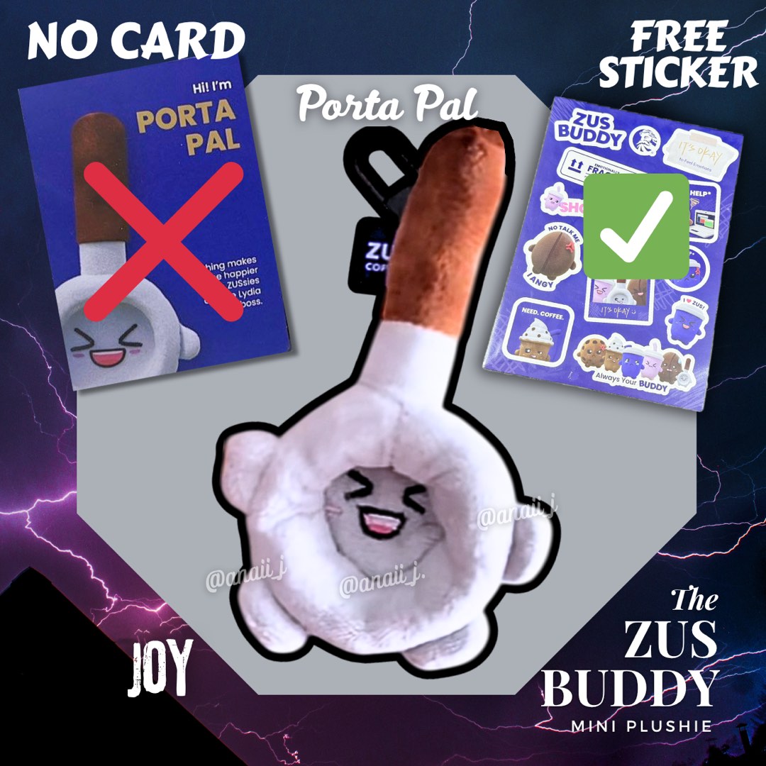JOY Zus Buddy Plushie Keychain PORTA PAL, Hobbies & Toys, Toys & Games ...