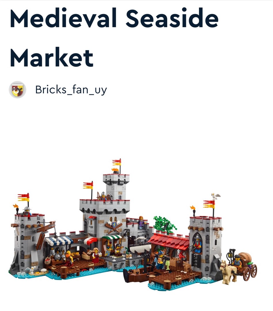 LEGO BrickLink 910047 Medieval Seaside Market Set, Hobbies & Toys, Toys ...