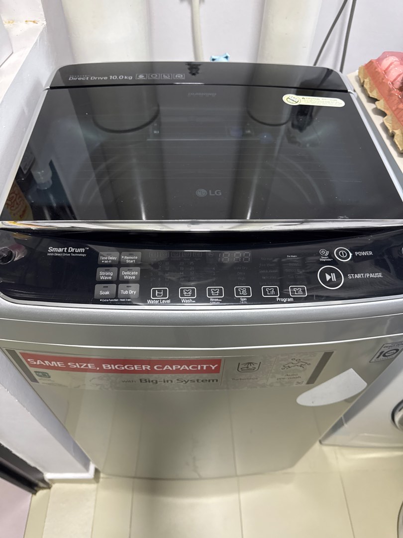 LG Direct Drive 10.0kg Top Load Washing Machine, TV & Home Appliances ...