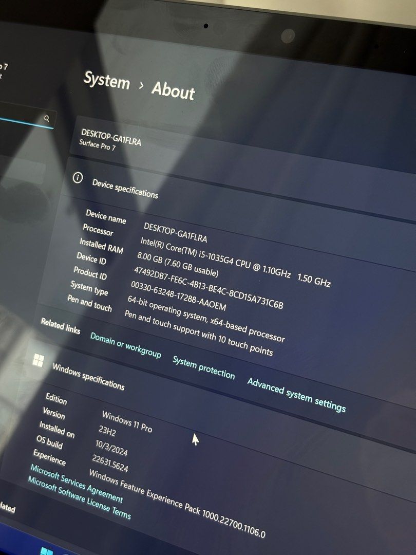 Microsoft Surface Pro 7 Windows 11 8gb ram, Computers & Tech, Desktops ...