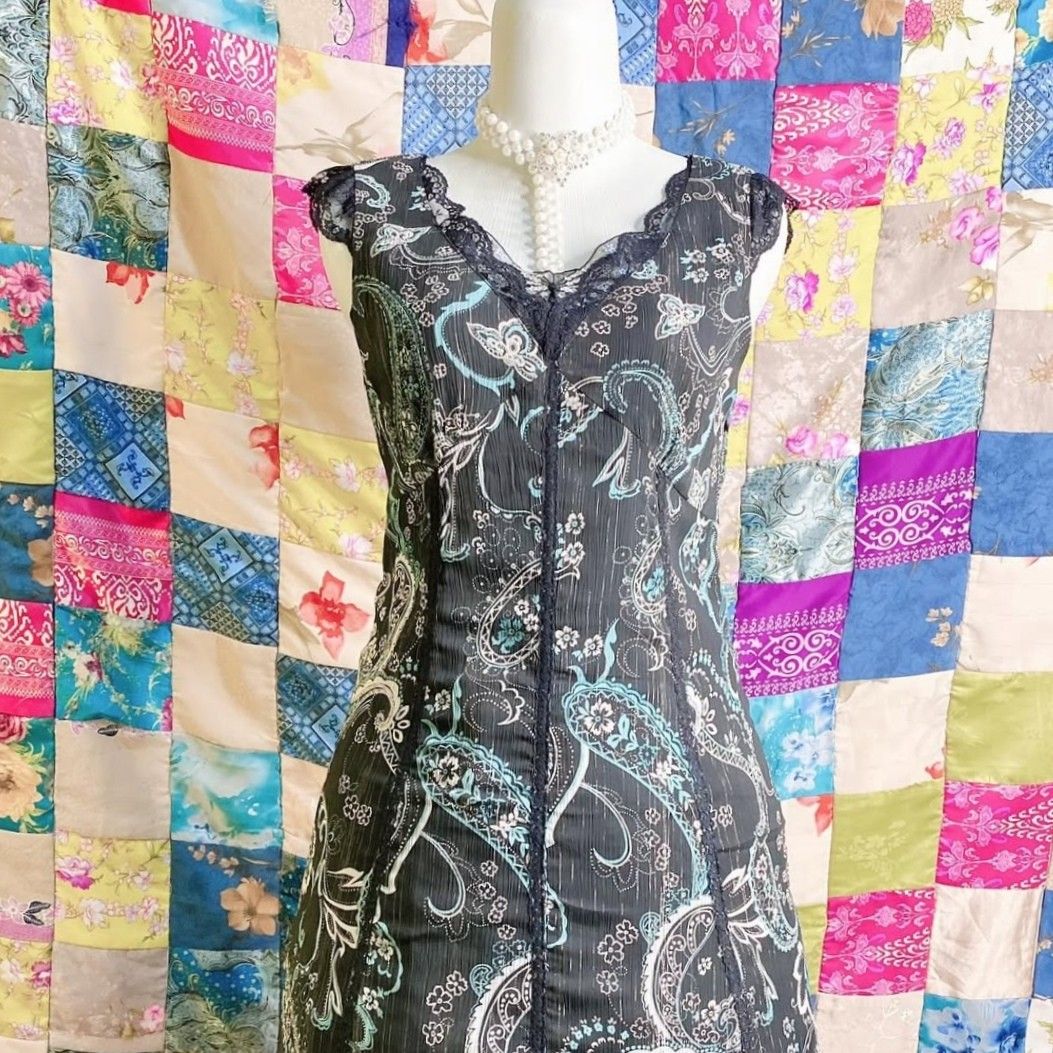 overall tops dress over jeans vintage bohemian milkmaid y2k blue coquette fairy morikei gothic ...