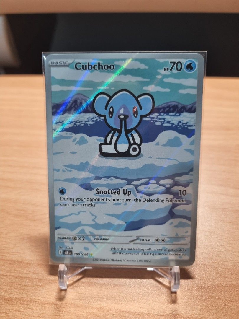 Pokemon Cubchoo Illustration Rare IR Black Bolt 109/086 Osare English ...