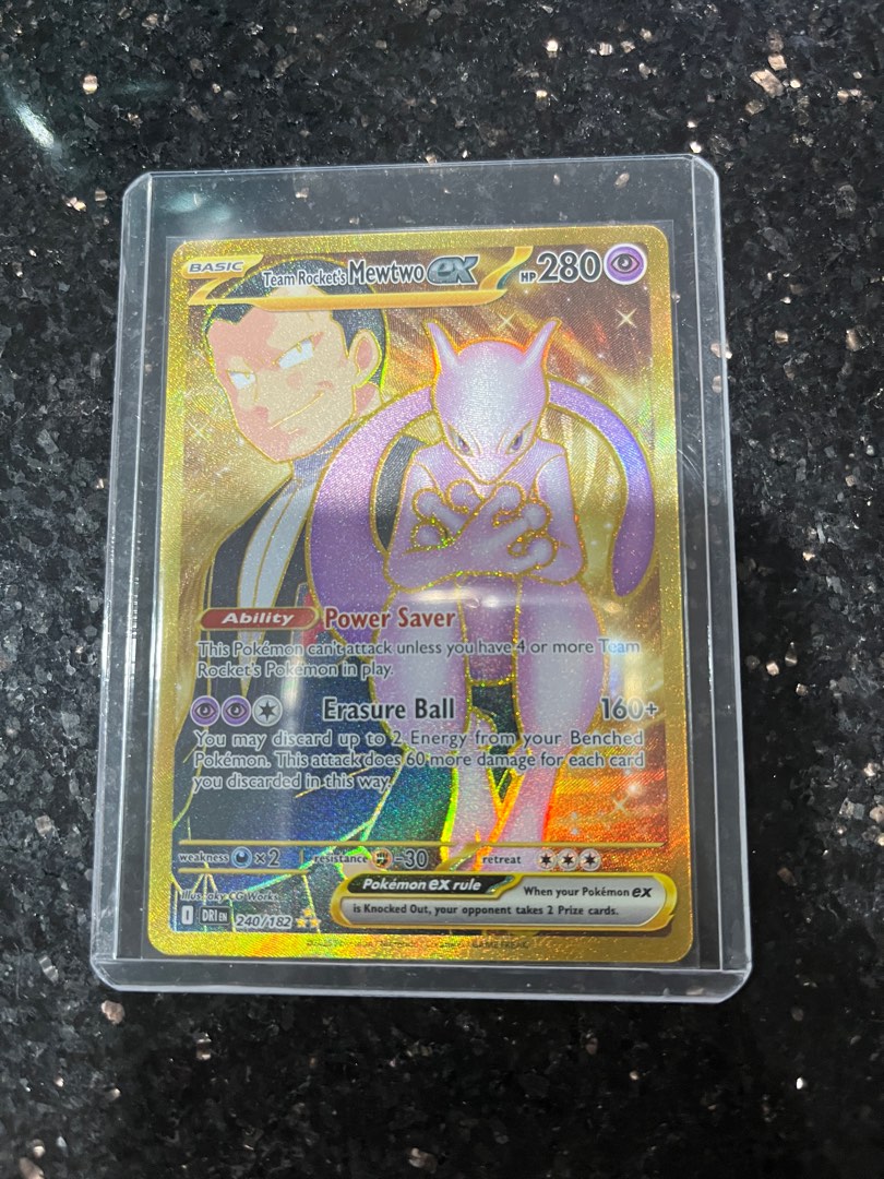 Pokemon Destined Rival Team Rocket’s Mewtwo Hyper Rare Gold, Hobbies ...