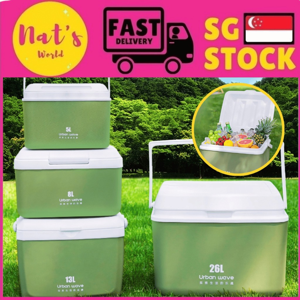 Portable Hard Shell Cooler Lunch Box - Ice Retention Insulated Camping ...