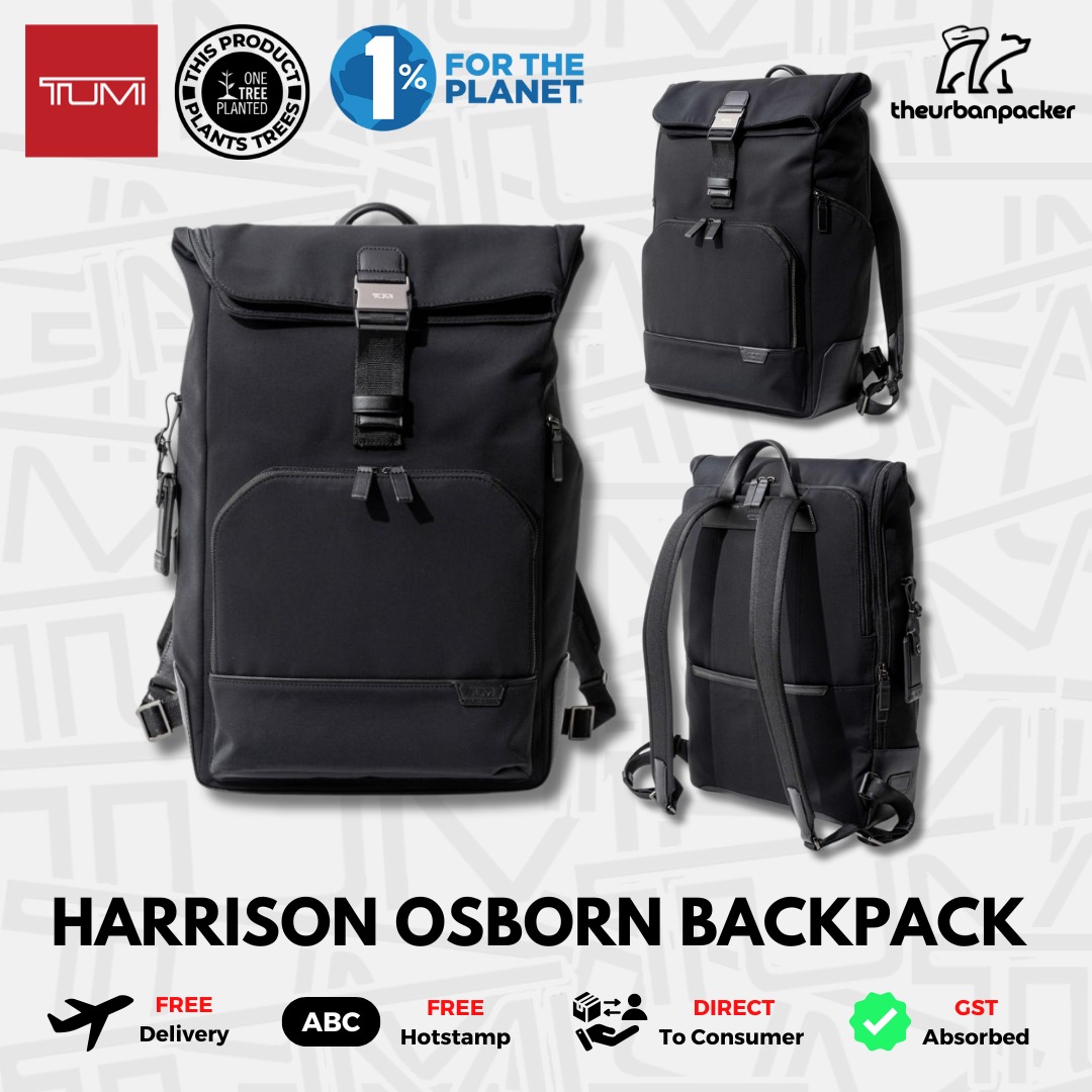 🌟PREMIUM!🌟 TUMI Harrison Osborn Roll Top Backpack "Black Nylon" # ...