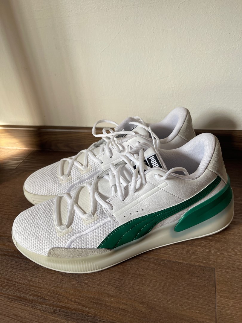 Puma Court Rider Basketball Sneakers - White/Green, Men's Fashion ...