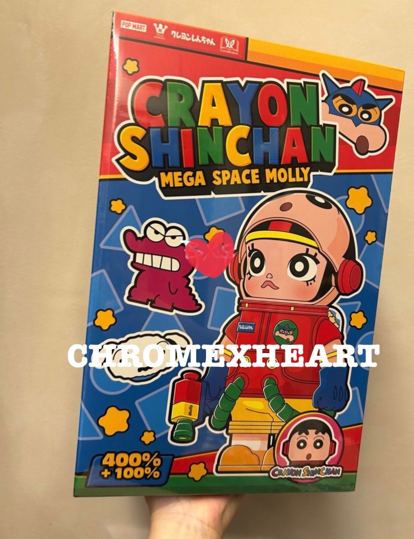 Sealed instock authentic popmart MEGA SPACE MOLLY 400% + 100% Crayon ...