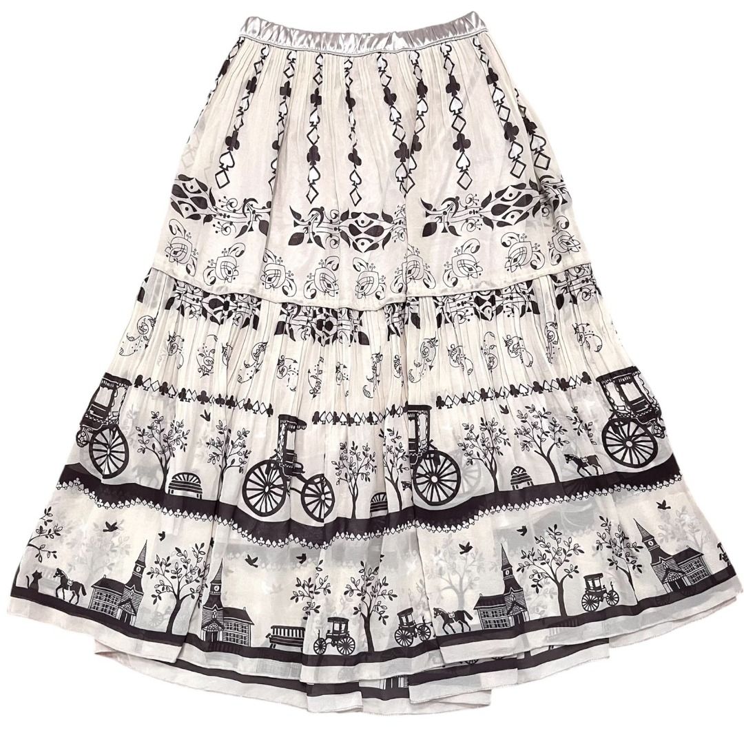 Tiered Cottagecore Bohemian Classical Midi Skirt | preppy academia rok ...
