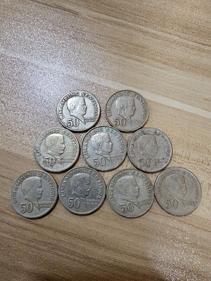 VINTAGE 50 SENTIMOS COINS (1971–1974), Hobbies & Toys, Memorabilia ...