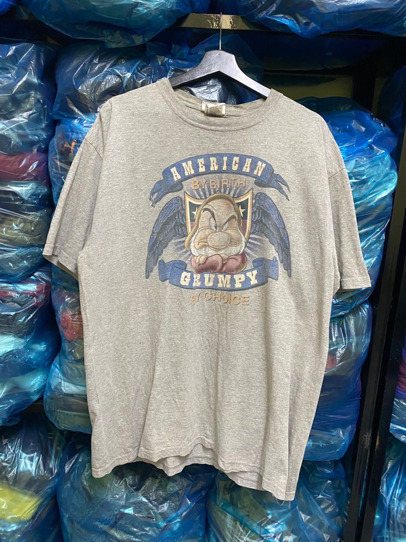 VINTAGE GRUMPY DWARF WALT DISNEY SHIRT, Men's Fashion, Tops & Sets ...