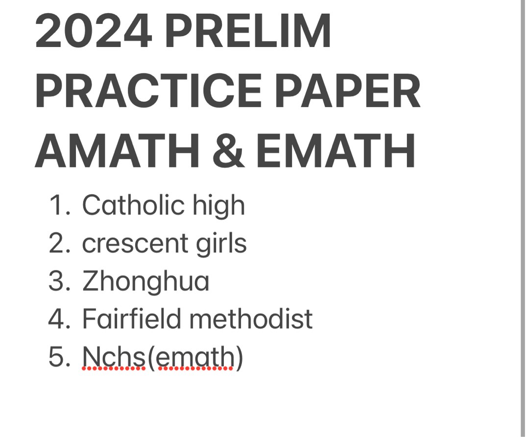 2024 PRACTICE PAPERS O LEVEL AMATH, EMATH, Hobbies & Toys, Books ...