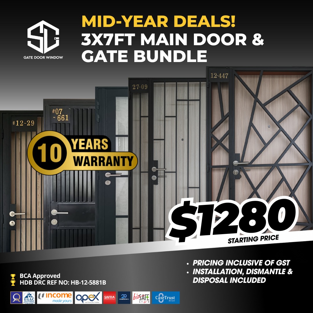 HDB mild steel gate, Metal gate, BTO gate, Iron gate, hdb door ...