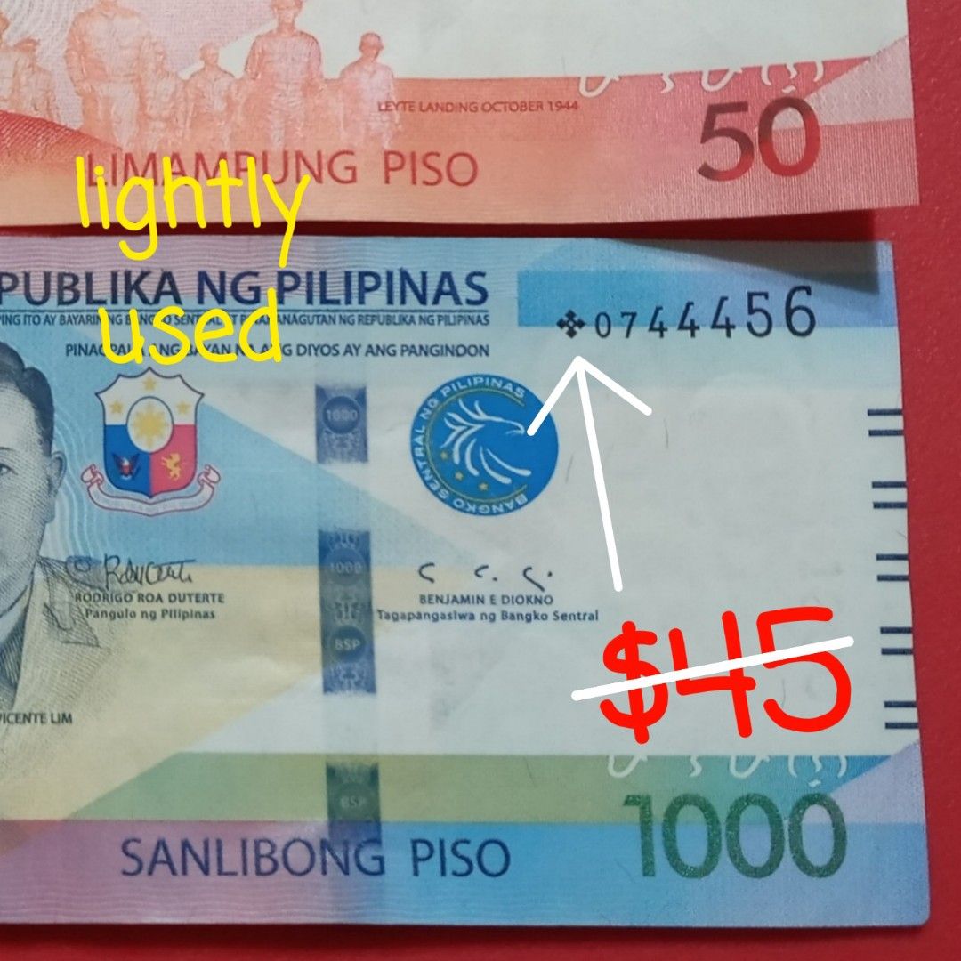 ⚜ Philippines pesos Star note + P50 banknotes. Make offer, Hobbies ...
