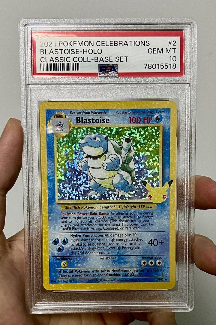🇬🇧 PSA 10 Blastoise 25th Anniversary Pokemon Celebrations Classic ...