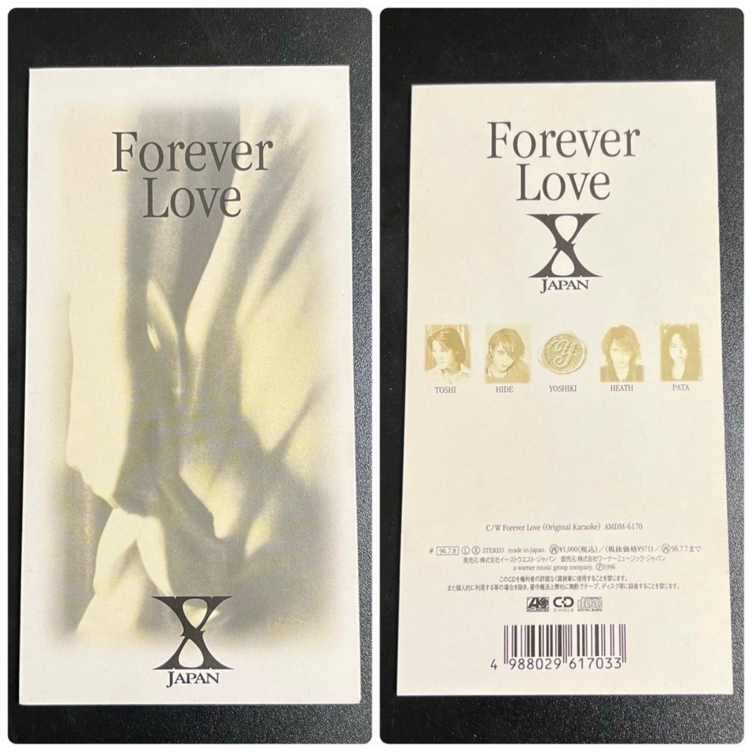 X Japan 單曲 Forever Love 3吋 8cm CD 近全新, 書籍、休閒與玩具, 樂器、音樂相關, CD、DVD在旋轉拍賣
