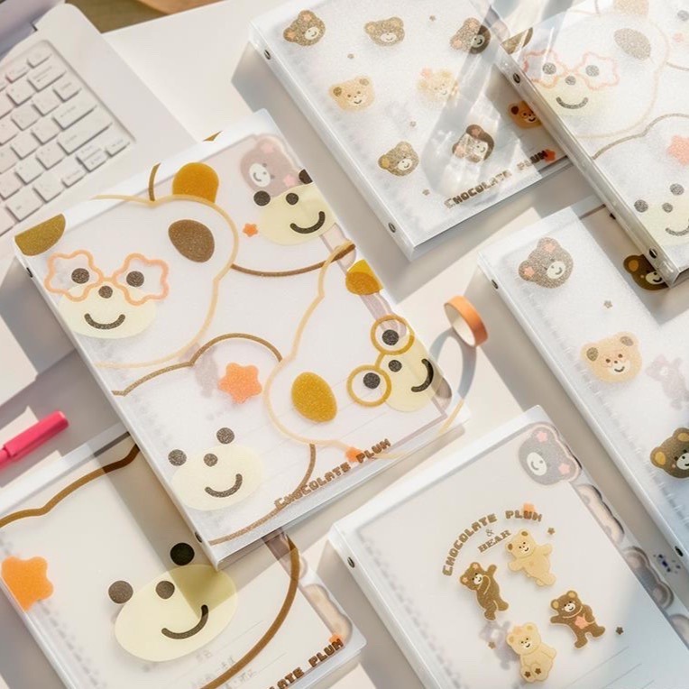 A5 Choco Bear Binder Notebook, Hobbies & Toys, Stationary & Craft ...