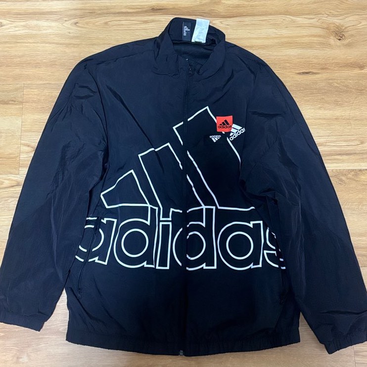Adidas Logo Black Windbreaker Jacket, Men's Fashion, Coats, Jackets and ...