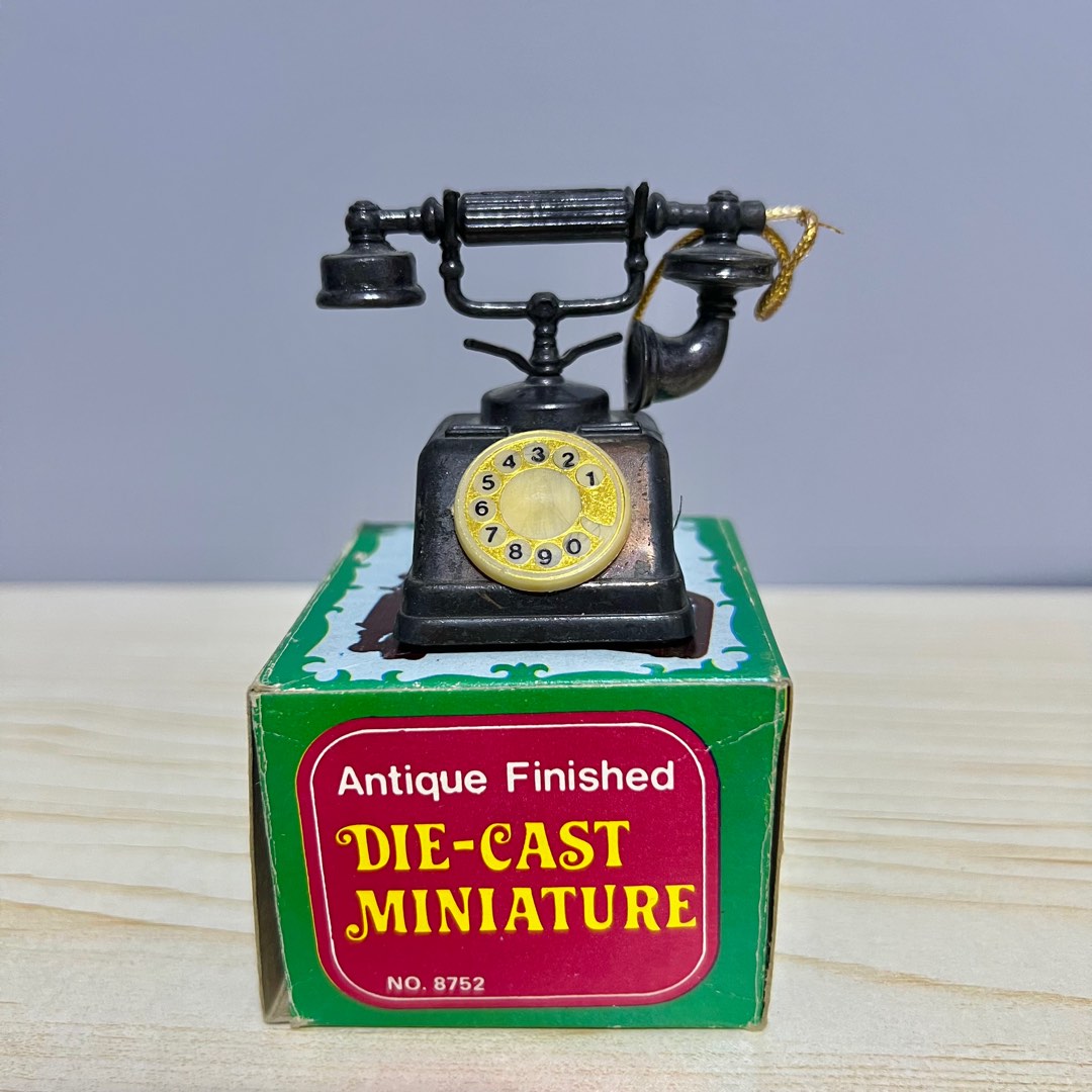 Antique Finished Die Cast Miniature Rotary Telephone Pencil Sharpener ...
