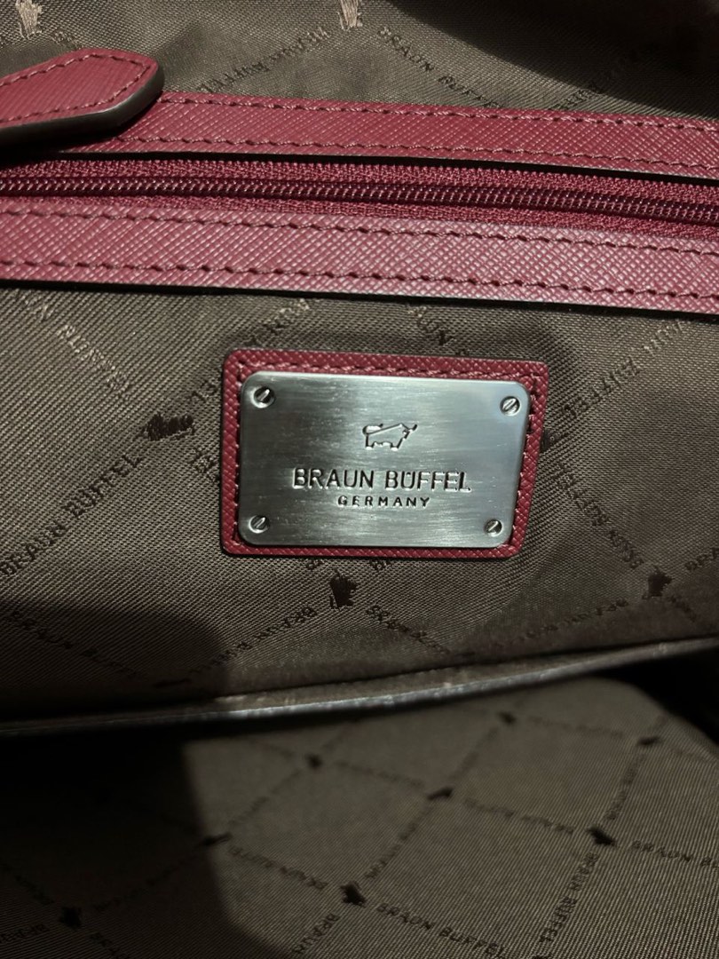 Braun Buffel Burgundy Backpack, Men's Fashion, Bags, Backpacks on Carousell