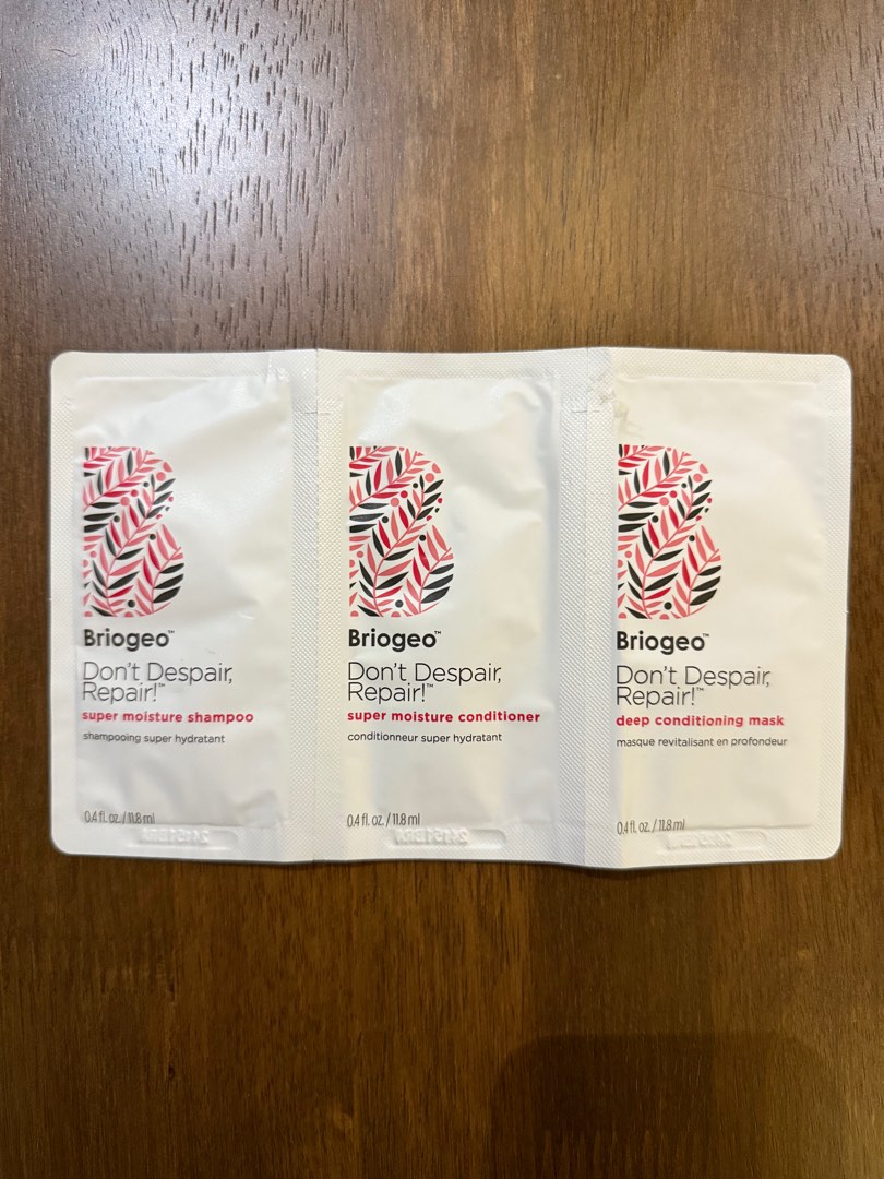 Briogeo sample - moisture hair shampoo, conditioner & mask, Beauty ...