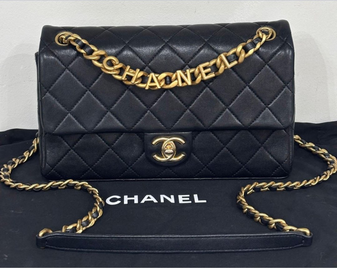 Chanel 23P logo letters medium flap bag, Luxury, Bags & Wallets on ...
