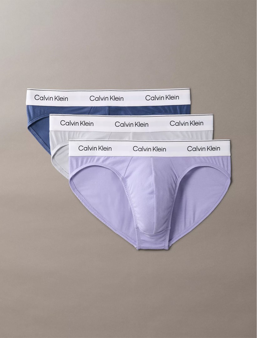 CK Icon Cotton Stretch 3-Pack Hip Brief, Men's Fashion, Bottoms, New ...