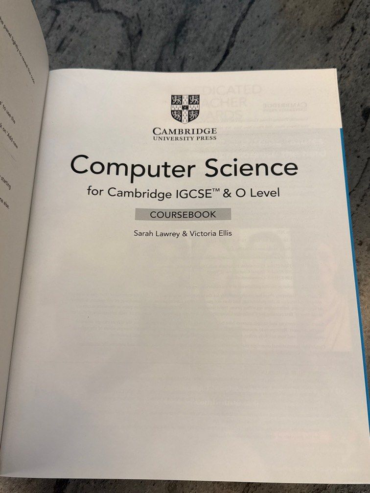 Computer Science Course Book Cambridge IGCSE, Hobbies & Toys, Books ...