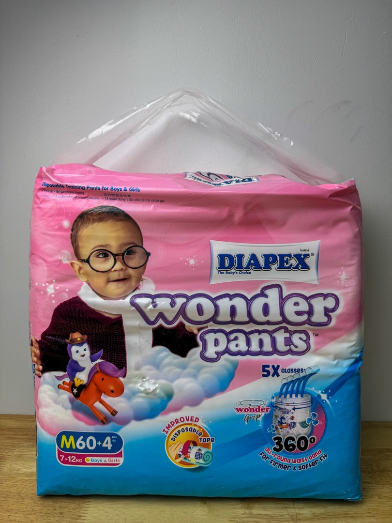 Diapex Wonder Pants Super Jumbo Pack M60+4, Babies & Kids, Bathing ...