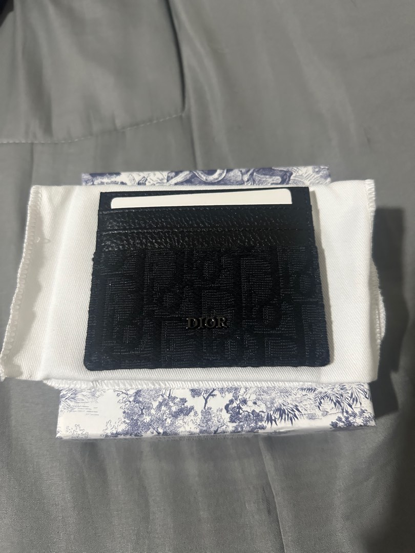 Dio Oblique card holder, Luxury, Bags & Wallets on Carousell