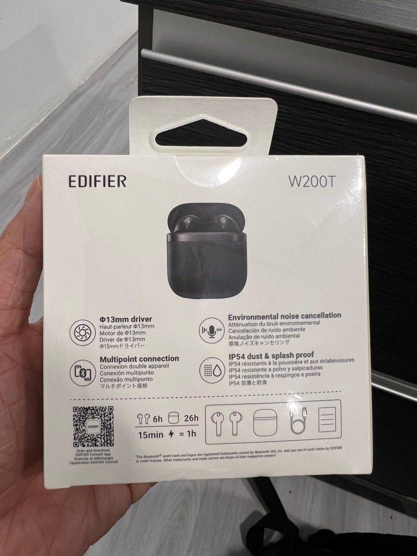 Edifier W200T Wireless Earphones with ConneX Customisation App - Dual ...