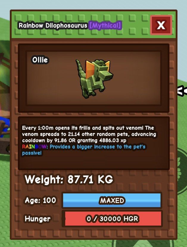 Rainbow Titanic Dilophosaurus / Dilo Grow A Garden BEST INFINITE XP STRATEGY | HUGE | BIG ...