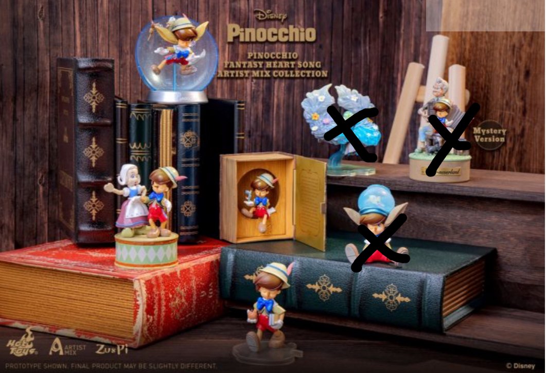 Hot Toys Zu&pi Zu and pi Steven Choi Disney 木偶奇遇記 Pinocchio 盲盒, 興趣及遊戲 ...