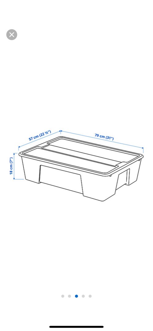 IKEA SAMLA Storage Box with Lid, Furniture & Home Living, Home ...