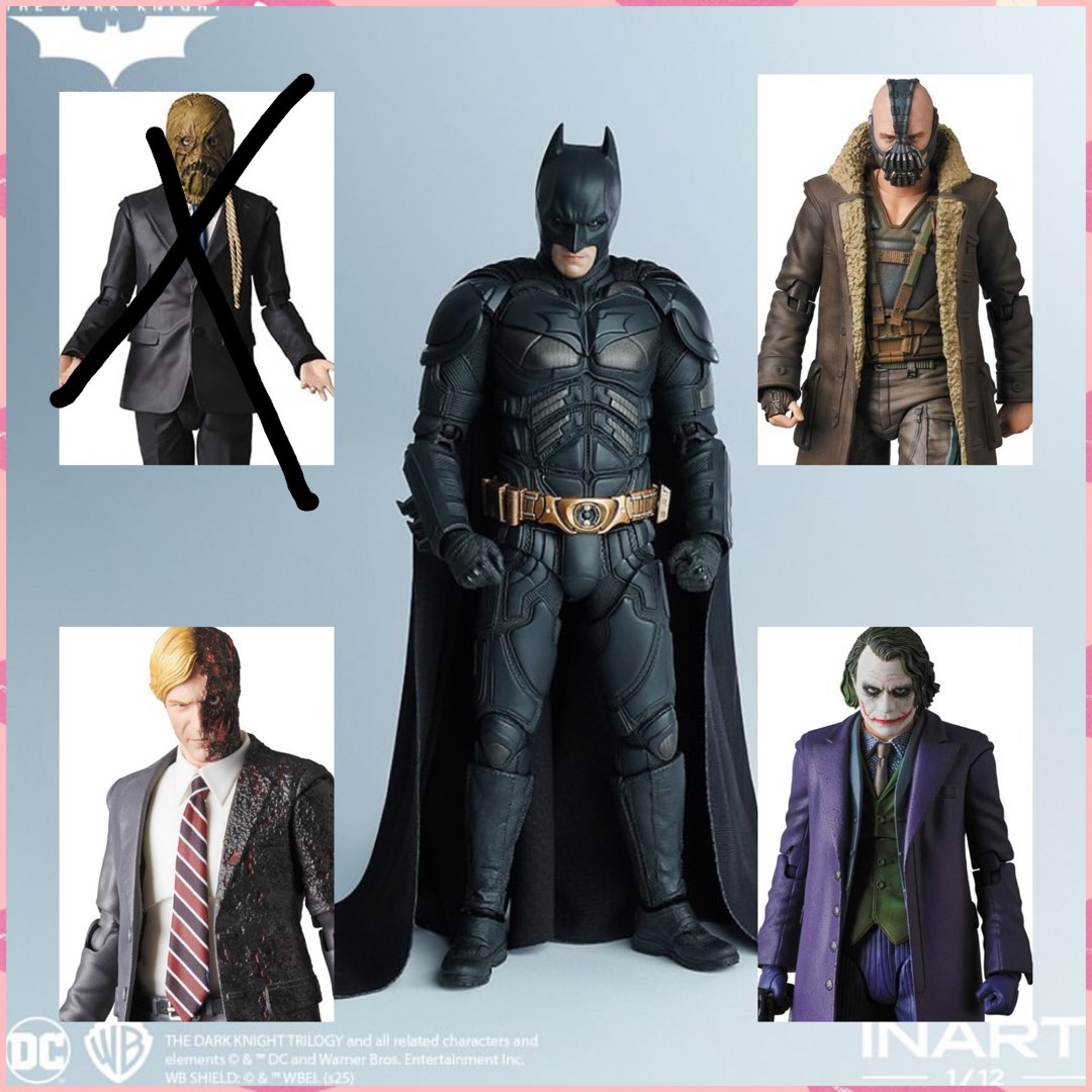 (Deluxe) Inart 1/12 Dark Knight & Mafex Bane, Two-Face, Joker 2.0 ...