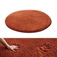 Kekon Ultra Soft Indoor Modern Round Area Rugs Fluffy, 1ft, Coffee ...