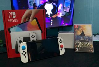 [LIKE NEW] Nintendo Switch OLED Fullset + Zelda BOTW, Video Gaming ...