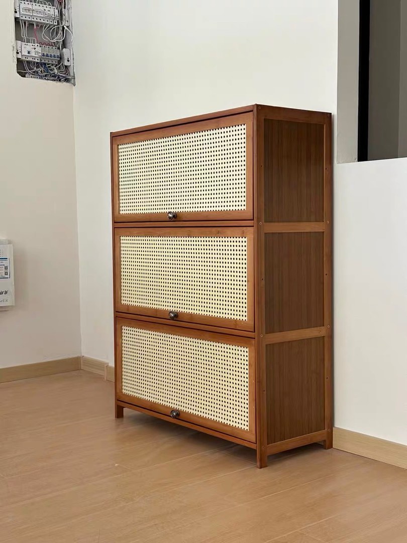 MUJI Rattan Shoes Cabinet Shoes Rack Bamboo Rack Storage Rack ...
