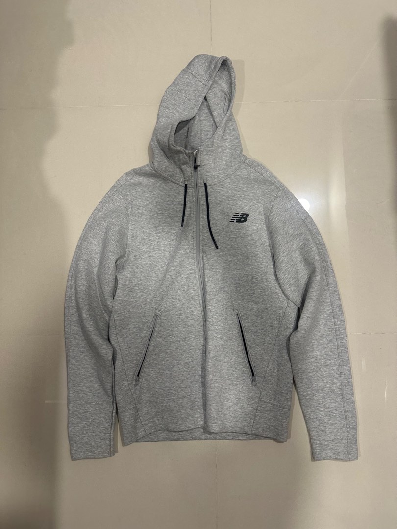New Balance Full Zip Hoodie - Grey - Medium, Men's Fashion, Tops & Sets ...