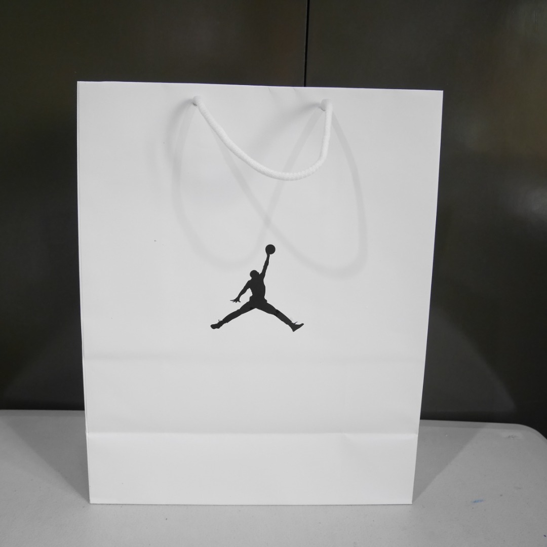 Nike Air Jordan paper bag, white, Luxury, Sneakers & Footwear on Carousell
