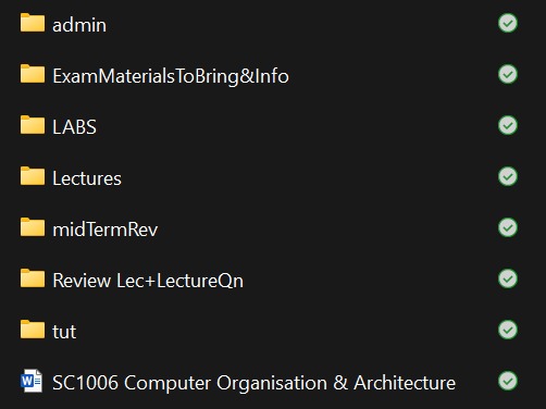 NTU CS/CE/DSAI SC1006 Computer Organization and Architecture Notes and ...