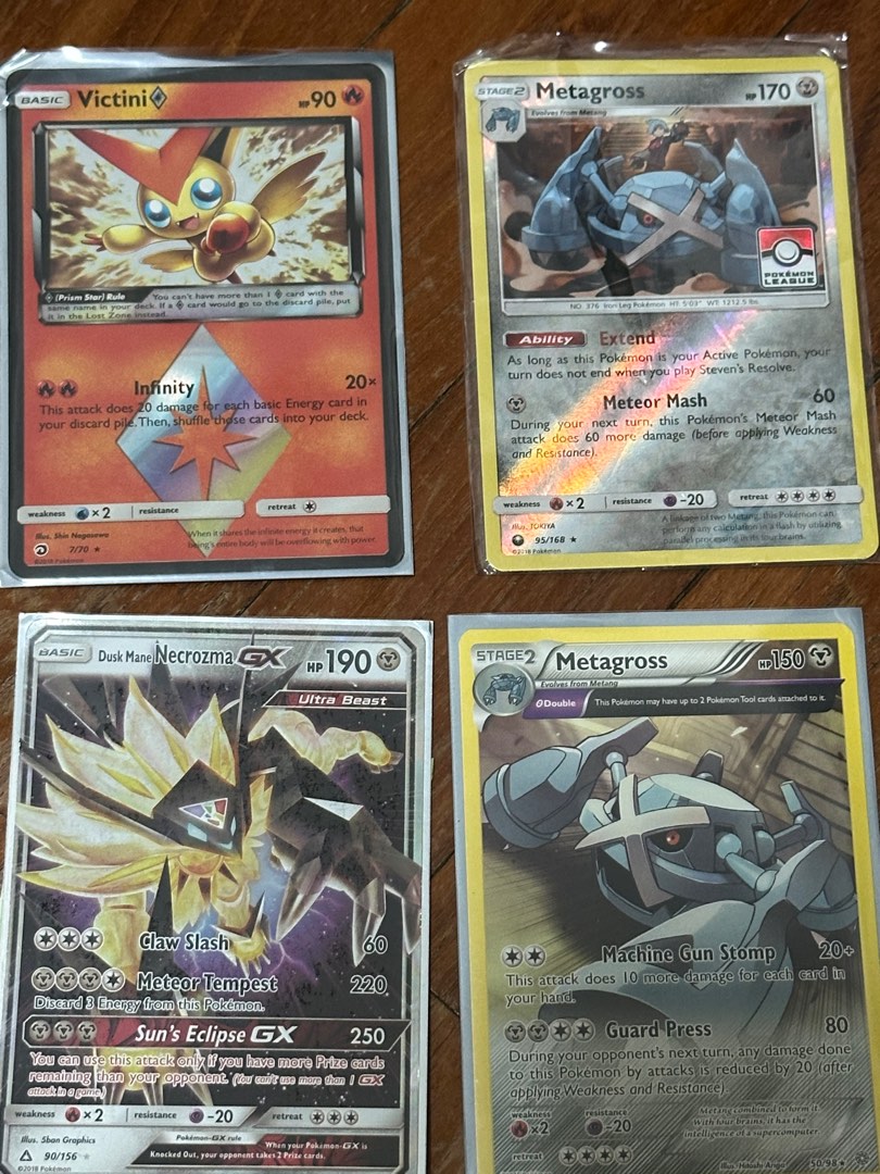 Pokemon Cards - Victini, Metagross, Necrozma GX, Hobbies & Toys, Toys ...